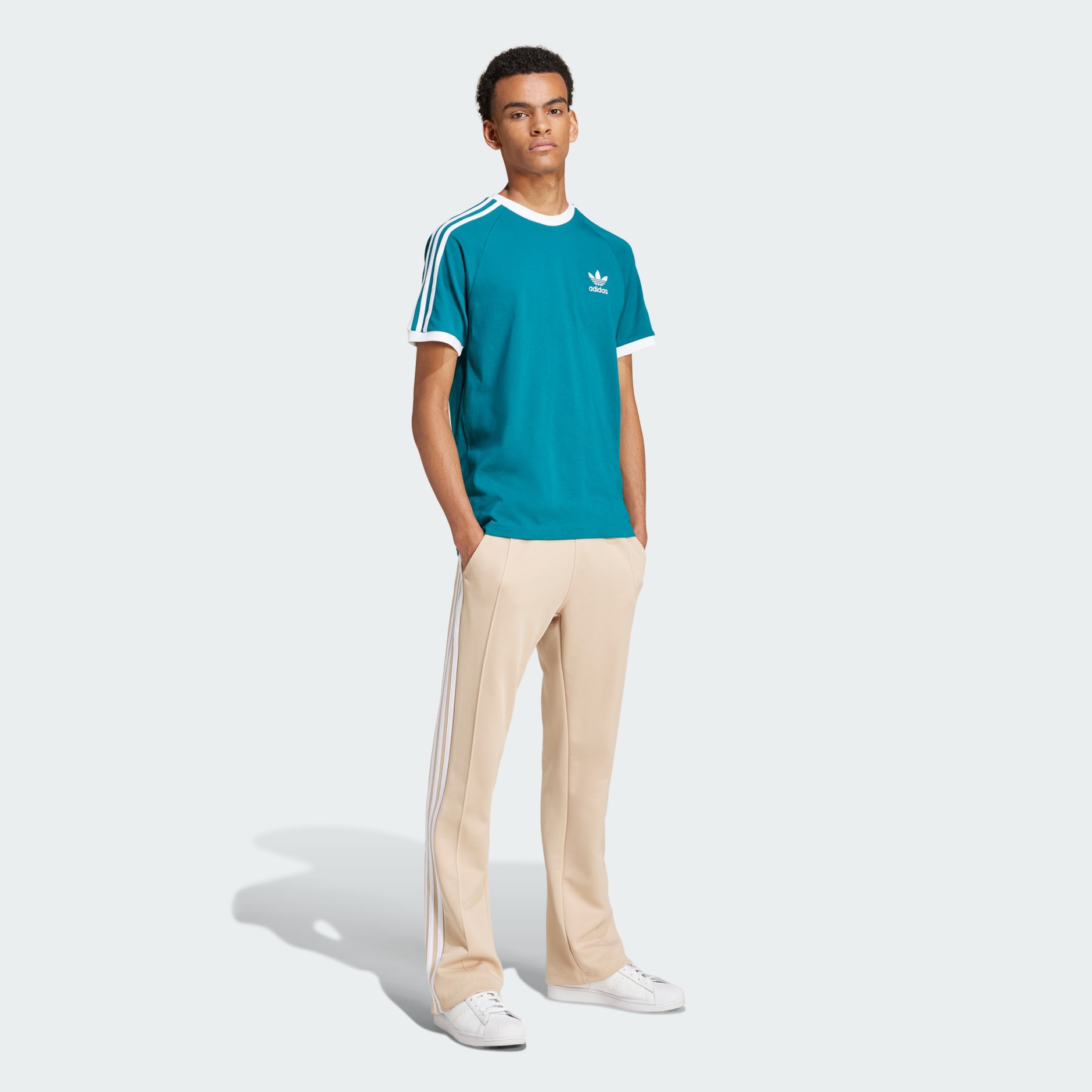 Adidas Adicolor Classics 3 Stripes Tee Turquoise Adidas Tz