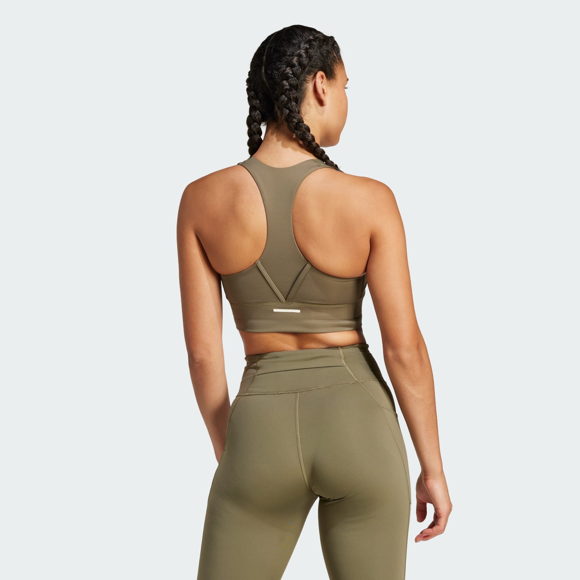 adidas Run Pocket Medium-Support Bra - Green | adidas UAE