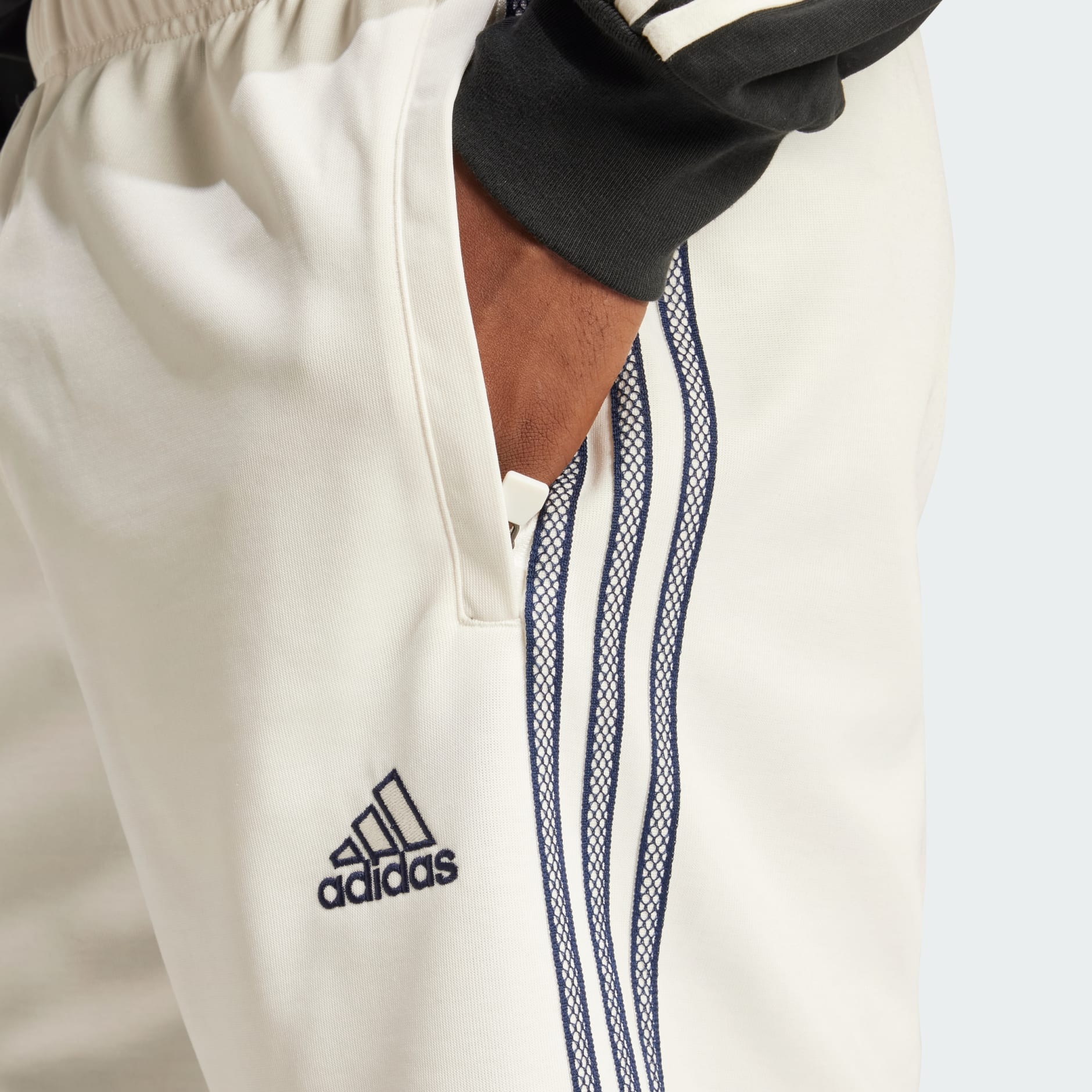 adidas Mesh Stripe Shorts - White | adidas UAE