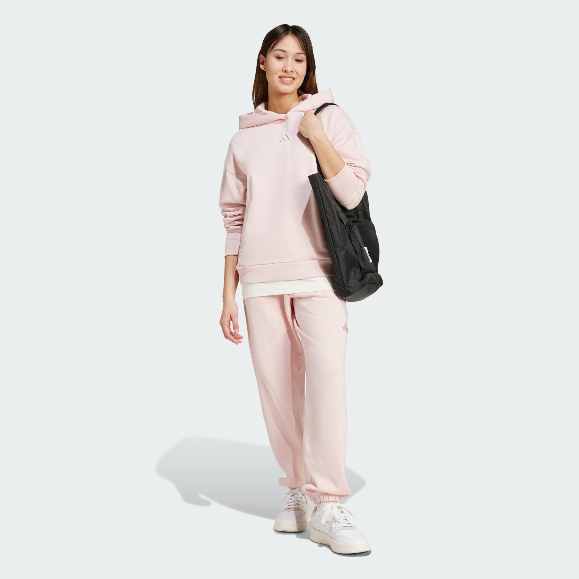 Women's Clothing - ALL SZN French Terry Loose Hoodie - Pink | adidas ...