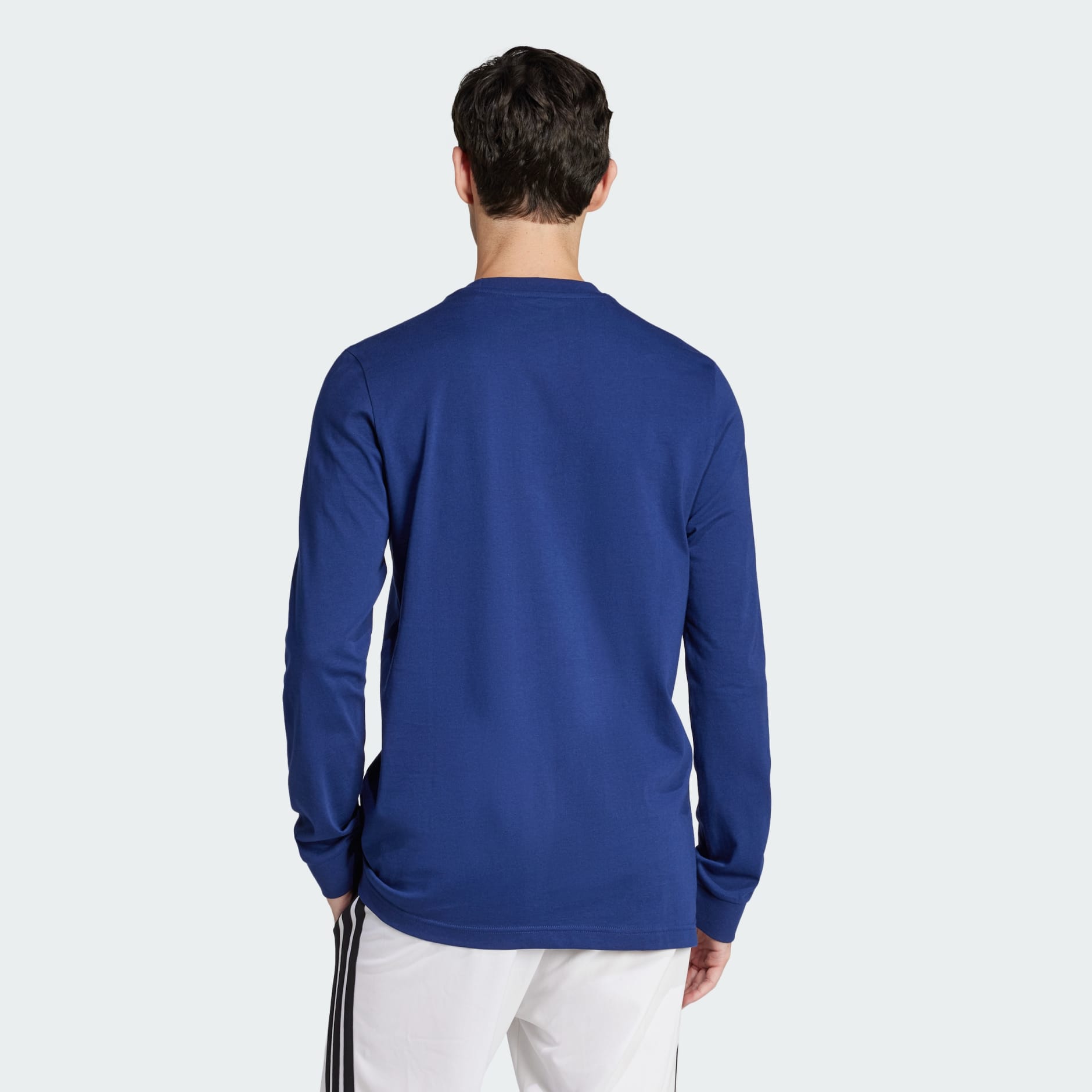 Clothing - Tech Metallic Long Sleeve Graphic Tee - Blue | adidas South ...