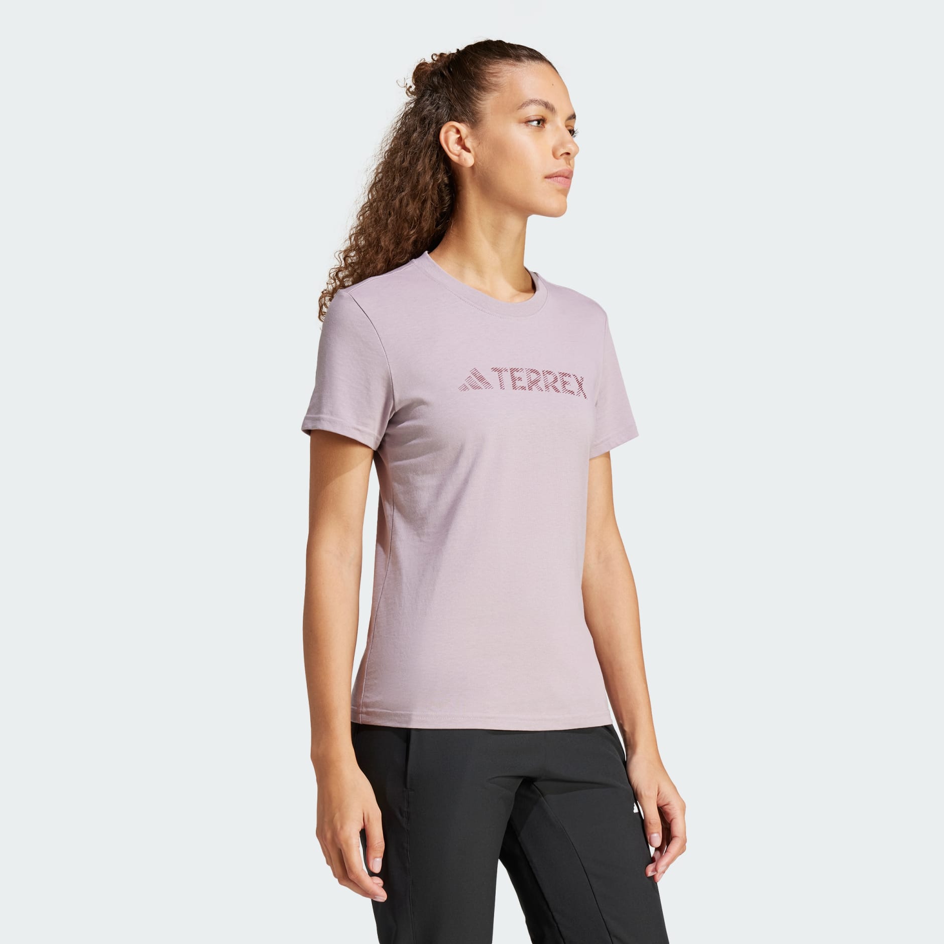 Women's Clothing - Terrex Classic Logo Tee - Purple | adidas Egypt