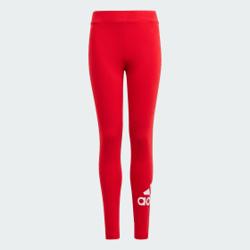 Adidas Sportswear - Calzas Essentials Logo Grande Tiro Medio Rojo Niña ...