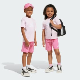 Adidas Sportswear - Conjunto Polera Essentials Niños Rosado Niño ...