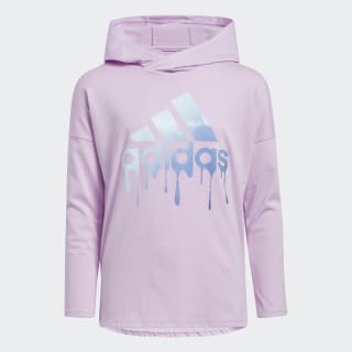 adidas Drip Badge of Sport Hooded Tee - Purple | adidas US