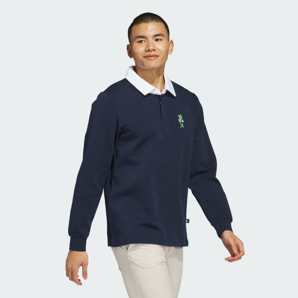 adidas Classic Chip Graphic Rugby Shirt - Blue | adidas Australia