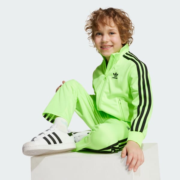 adidas Adicolor Firebird Track Suit Kids - Green | adidas UK