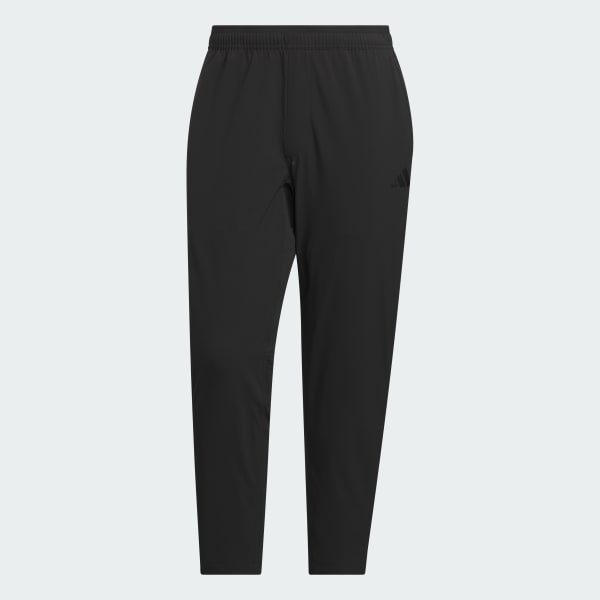 アディダス エッセンシャルズプラス レギュラーフィット ストレッチ ウーブン アンクル丈 ジョガーパンツ - ブラック | アディダス ジャパン