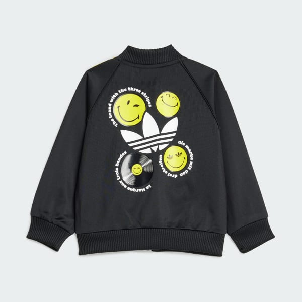 adidas Originals x Smiley World SST Tracks Suit Kids - Black | adidas UK