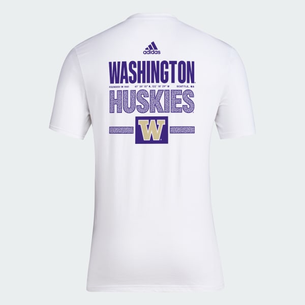 adidas University of Washington Huskies Short Sleeve Tee - White | Free ...