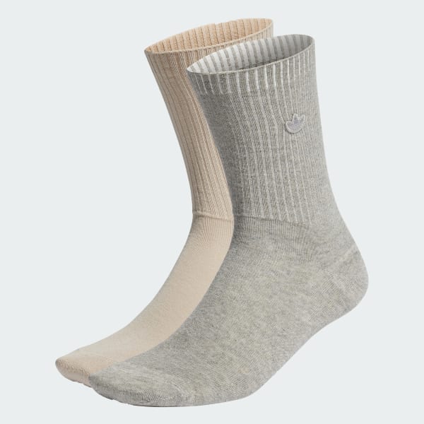 adidas Premium Essentials Crew Socks 2 Pairs - Beige | Free Shipping ...