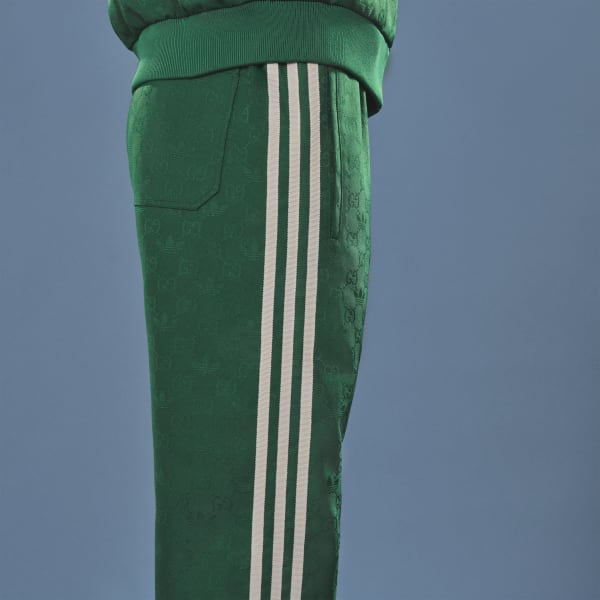 adidas x Gucci GG Trefoil Jacquard Tracksuit Bottoms - Green | adidas UK