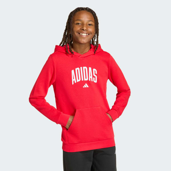adidas CODES COLLEGIATE GRAPHIC HOODIE - Red | Free Shipping with adiClub