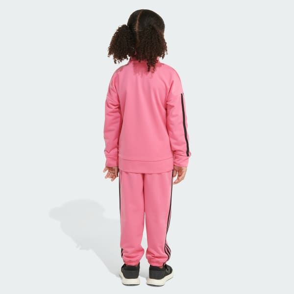 adidas Two-Piece Long Sleeve Essential Tricot Set - Pink | Free ...