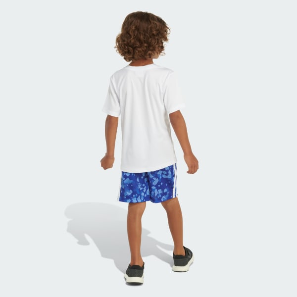 adidas POLY C TEE AOP 3S SHORT SET - White | Free Shipping with adiClub ...