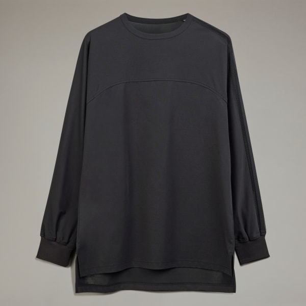 adidas Y-3 Mesh Stripes Long Sleeve Tee - Black | Free adidas Y-3 Mesh Stripes Long Sleeve Tee - Black | Free