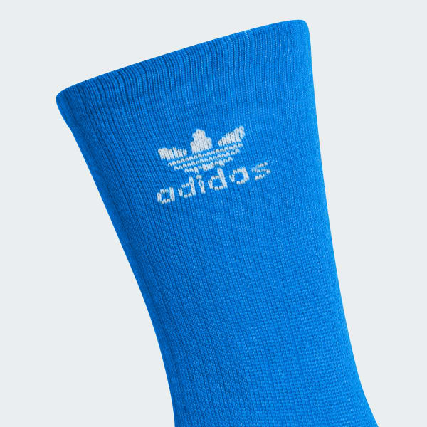 adidas Trefoil Crew Socks 6 Pairs - Blue | Free Shipping with adiClub ...