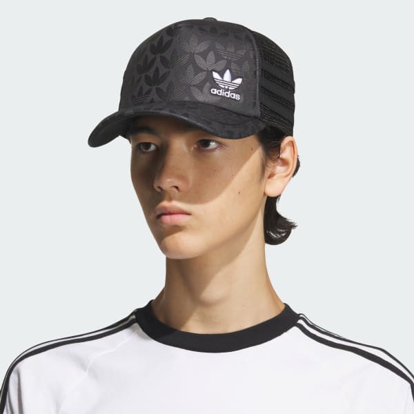 adidas OG Monogram Trucker Hat - Black | Free Shipping with adiClub ...
