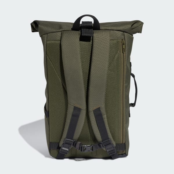 adidas Utility Backpack Roll Top - Green | Free Shipping with adiClub ...