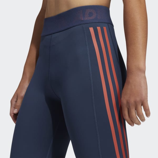 Adidas Techfit 3 Streifen Lange Tight Blau Adidas Deutschland