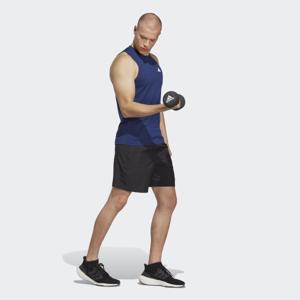 adidas Train Essentials Feelready Training Sleeveless Tee - Blue | Free ...