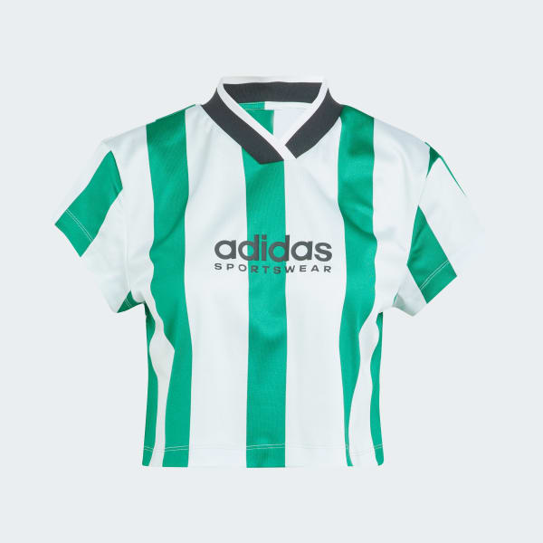 Camiseta Cropped Tiro Colorblock - Verde adidas | adidas Brasil