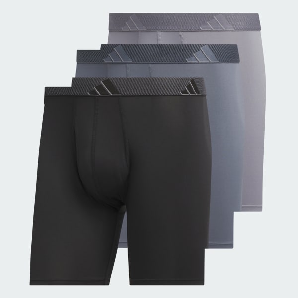 adidas Microfiber Boxer Briefs 3-Pack - Black | Free Shipping with ...
