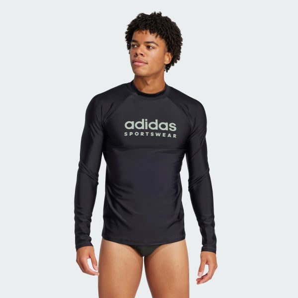 adidas Long Sleeve Rash Guard - Black | adidas UK