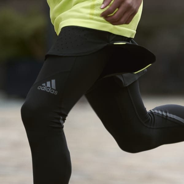 adidas Men's Running Saturday Long Tights - Black | Free Shipping with ...