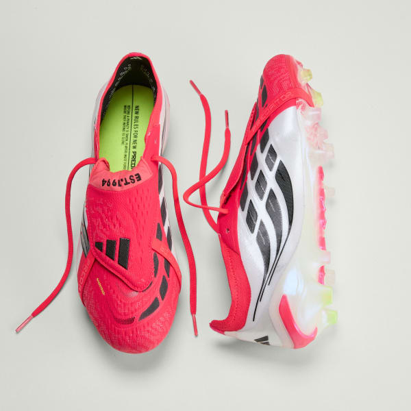 adidas PREDATOR ELITE Fold-Over Tongue Firm Ground Football Boots - Red ...