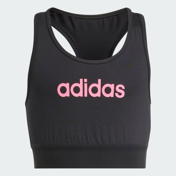 adidas Sports Single Jersey Fitted Bra Top - Black | adidas UK