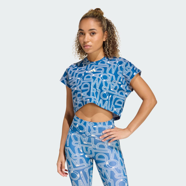 ADIDAS x FARM RIO TRAINING TANK TOP - Blue | Free Shipping with adiClub ...