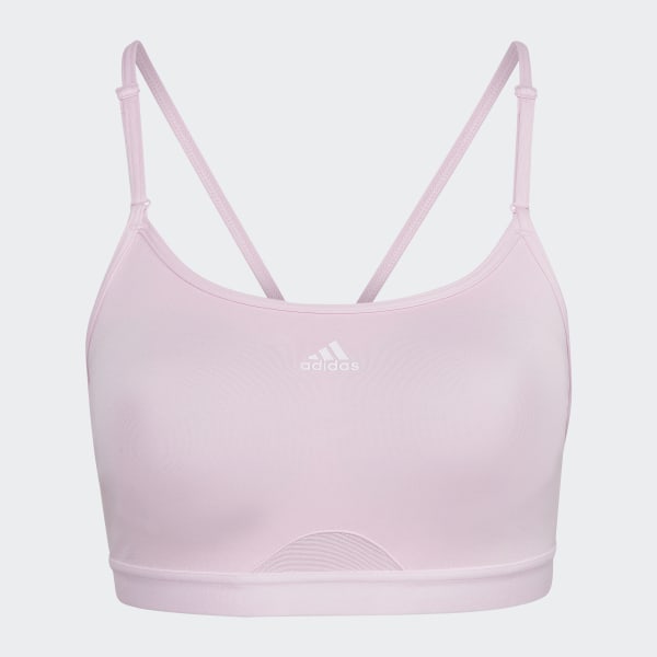 adidas Aeroreact Training Light-Support Bra - Pink | adidas Australia