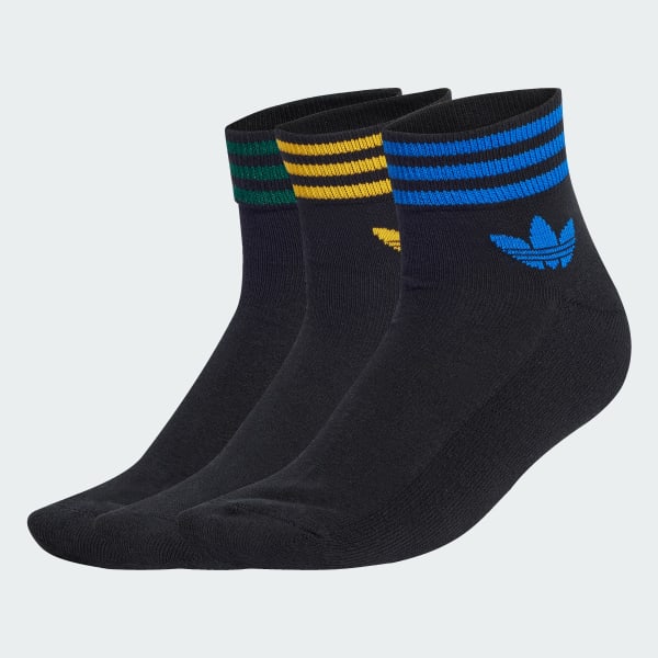adidas Island Club Trefoil Ankle Socks 3 Pairs - Black | adidas Australia