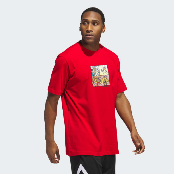 adidas Lil Stripe Comic Graphic Tee - Red | Free Shipping with adiClub | adidas US