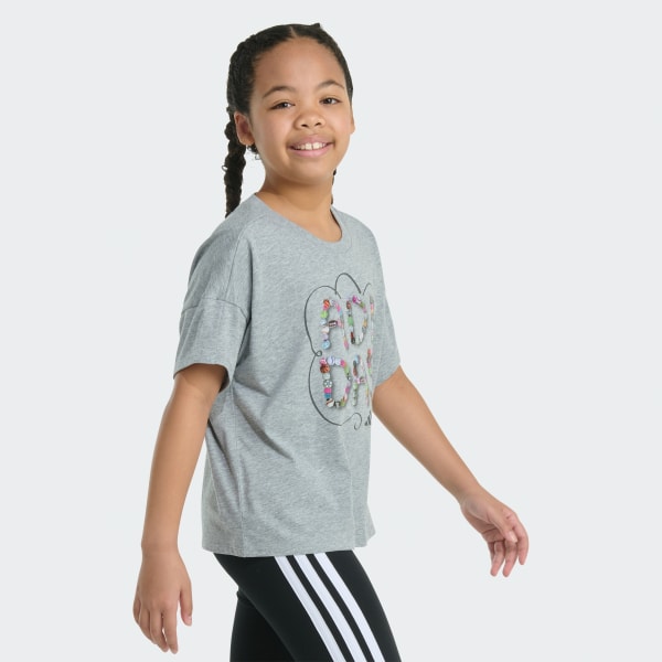 adidas Short Sleeve Drop Shoulder Graphic Tee - Grey | Free Shipping with adiClub | adidas US