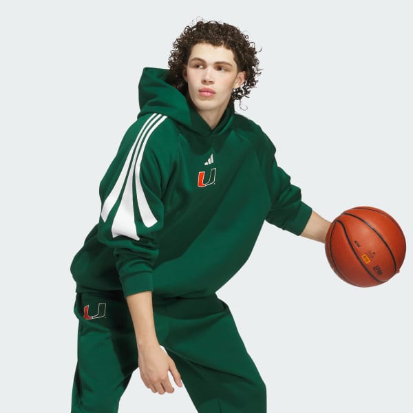 adidas Miami Hurricanes Chapter Basketball Hoodie - Green | Free Shipping with adiClub | adidas US