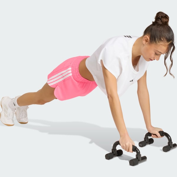 adidas Pacer Workout Woven High Rise Shorts - Pink | adidas UK