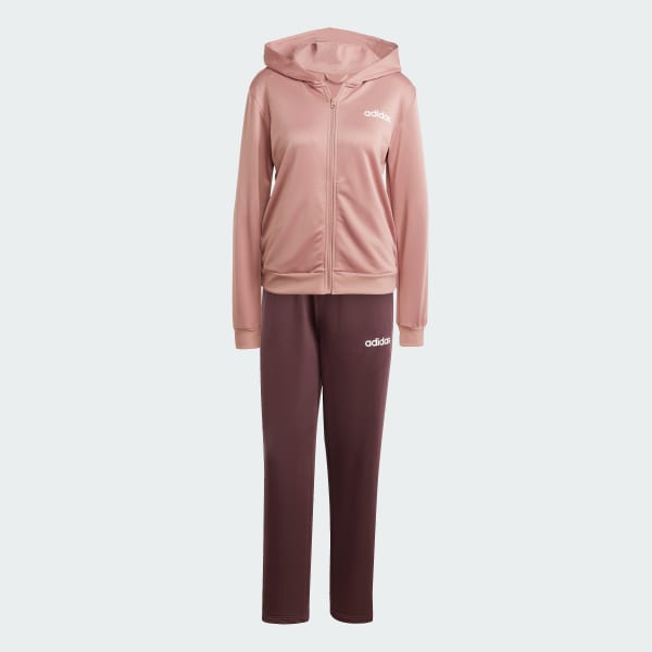 adidas Essentials Linear Track Suit - Pink | adidas UK