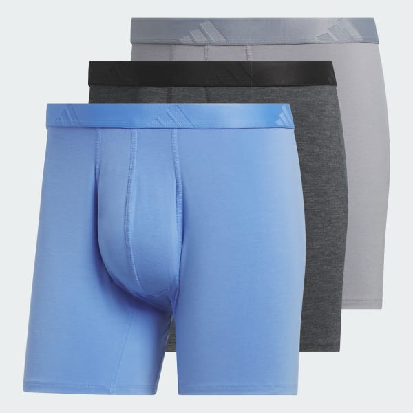 adidas Luxe Comfort 3-Pack Boxer Briefs - Blue | Free Shipping with ...