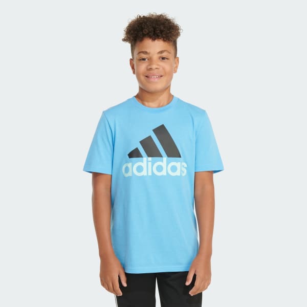 adidas SS 2 COLOR LOGO TEE24 - Blue | Free Shipping with adiClub ...