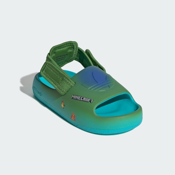 adidas x Minecraft Adifom Adilette Slides Kids - Blue | Free Shipping ...
