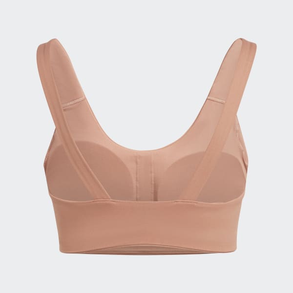 adidas CoreFlow Luxe Studio Medium-Support Bra - Brown | adidas Australia