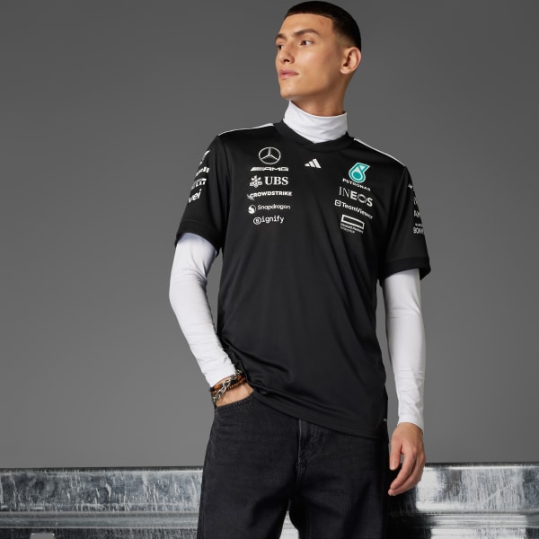 adidas MERCEDES - AMG PETRONAS FORMULA ONE TEAM DRIVER JERSEY - Black ...