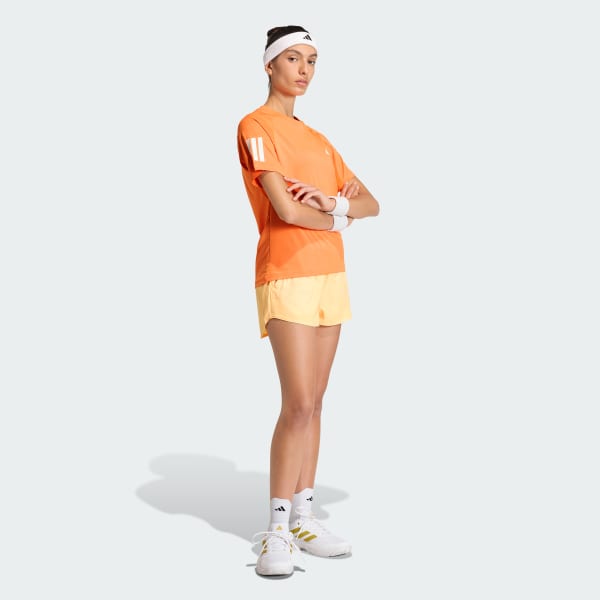 adidas Club 3-Stripes Tennis Climacool T-Shirt - Orange | adidas UK