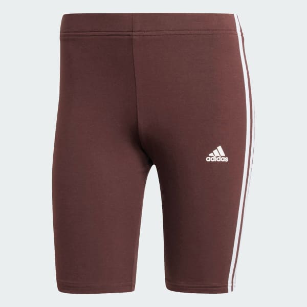 Shorts Essentials 3-Stripes Bike - Marrom adidas | adidas Brasil