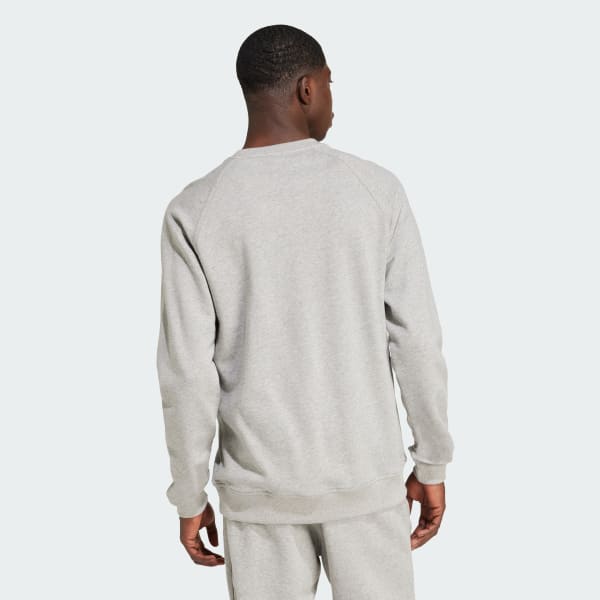 adidas Trefoil Essentials Crew Sweatshirt - Grey | adidas UK
