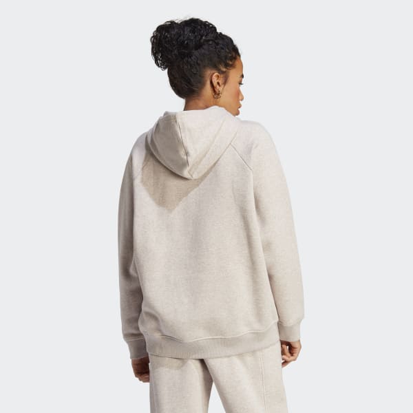 adidas ALL SZN Fleece Boyfriend Hoodie - Brown | Free Shipping with ...