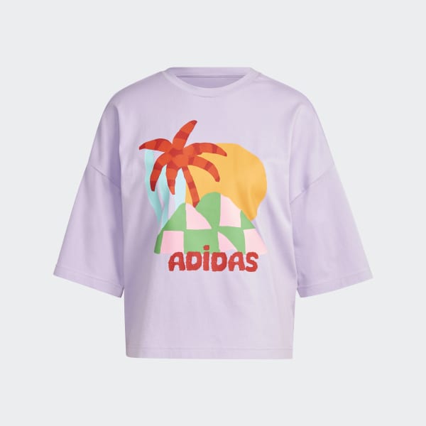 adidas x FARM Rio Graphic Tee - Purple | Free Shipping with adiClub ...