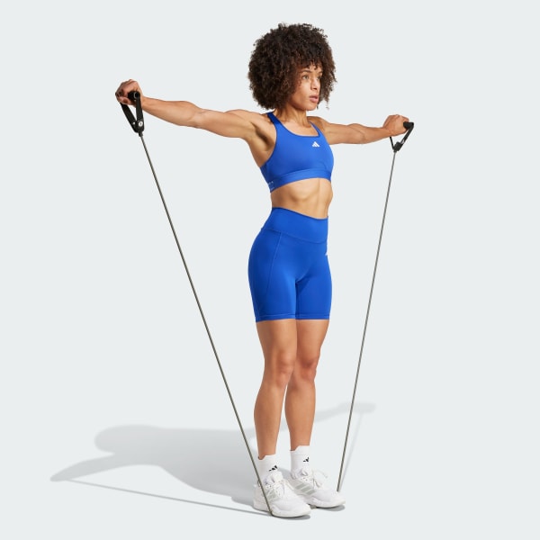 adidas Powerreact Training Medium-Support Bra - Blue | adidas Australia